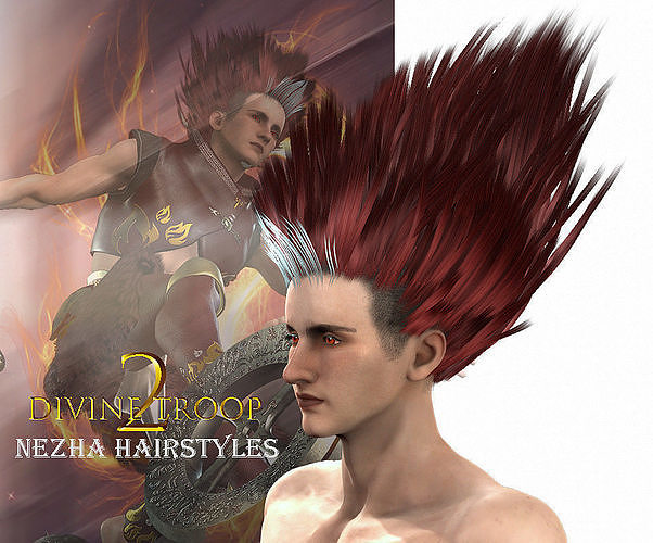 3D model NeZha Hairstyles VR / AR / low-poly | CGTrader