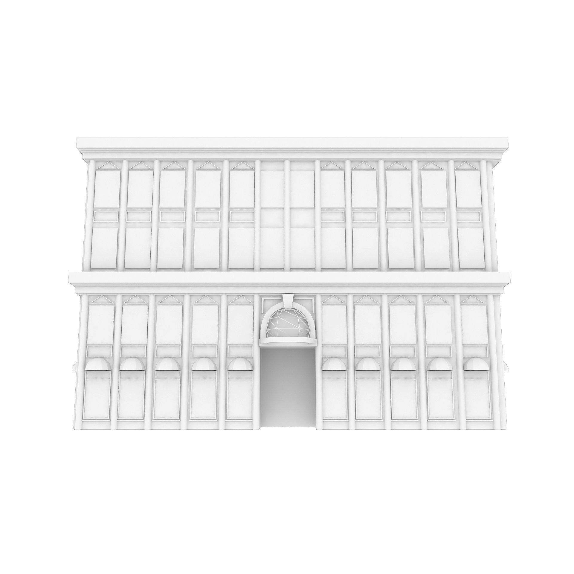 3D model building low poly 7 VR / AR / low-poly | CGTrader