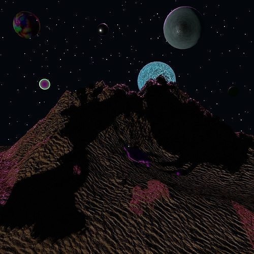 moon in the style of the 90s 3D model | CGTrader