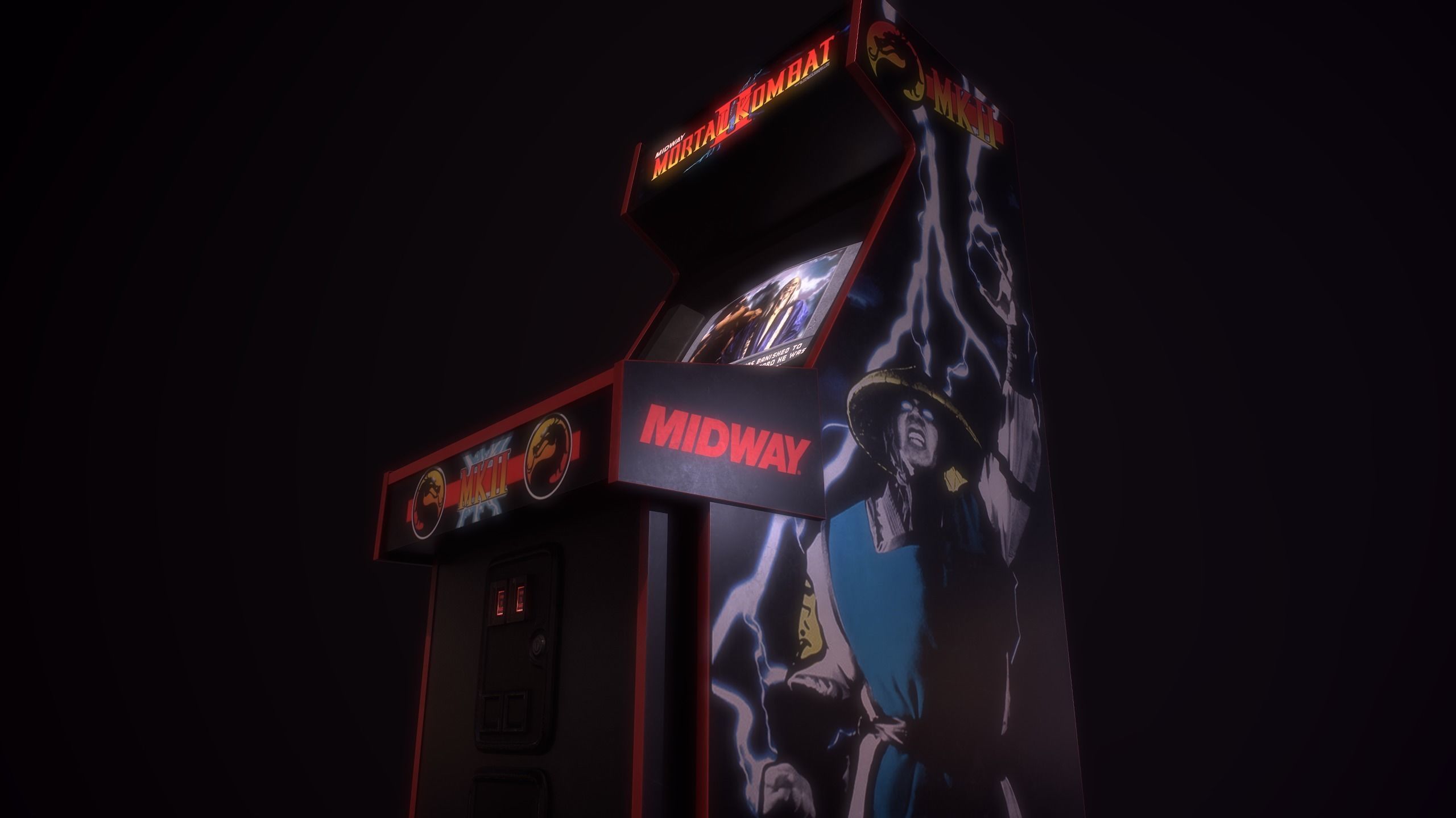 3D model Mortal Kombat 2 Arcade Machine VR / AR / low-poly | CGTrader