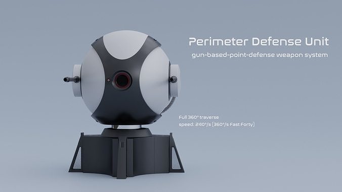 Perimeter Defense SciFi free 3D model | CGTrader