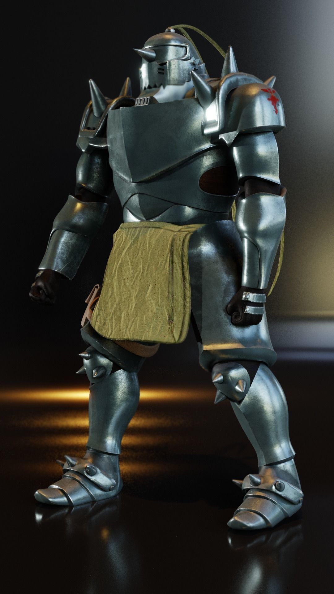 3D model Alphose Elric Armor Full Metal Alchemist VR / AR / low-poly ...