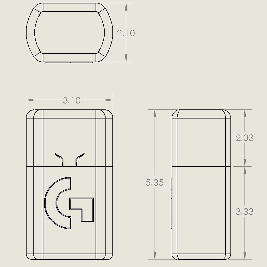 WIRELESS MOUSE CASE 3D model 3D printable STL