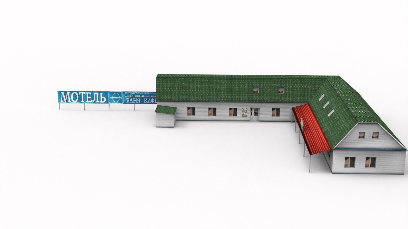 3D model Roadside motel VR / AR / low-poly | CGTrader