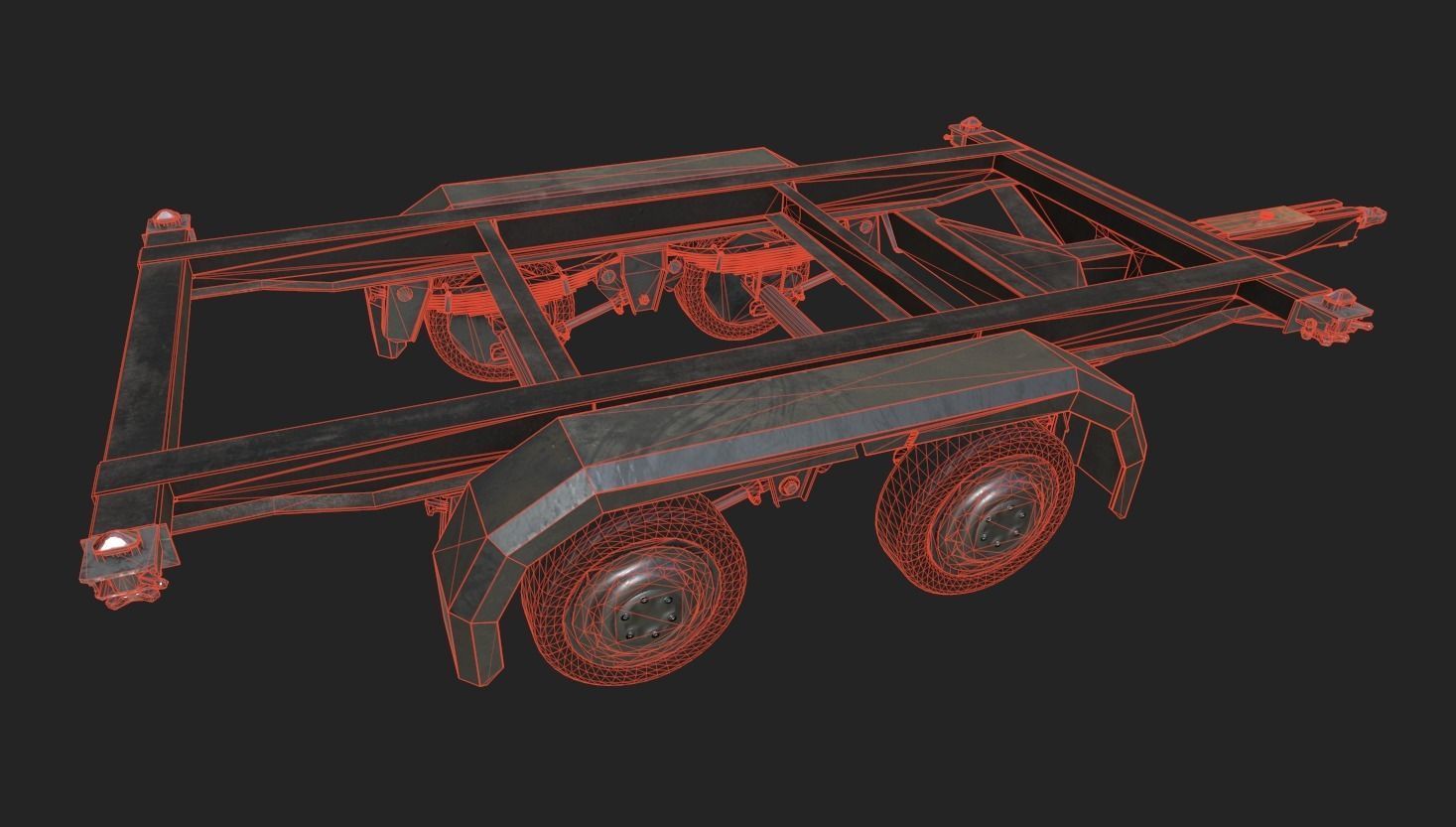 Car Trailer 3D model | CGTrader