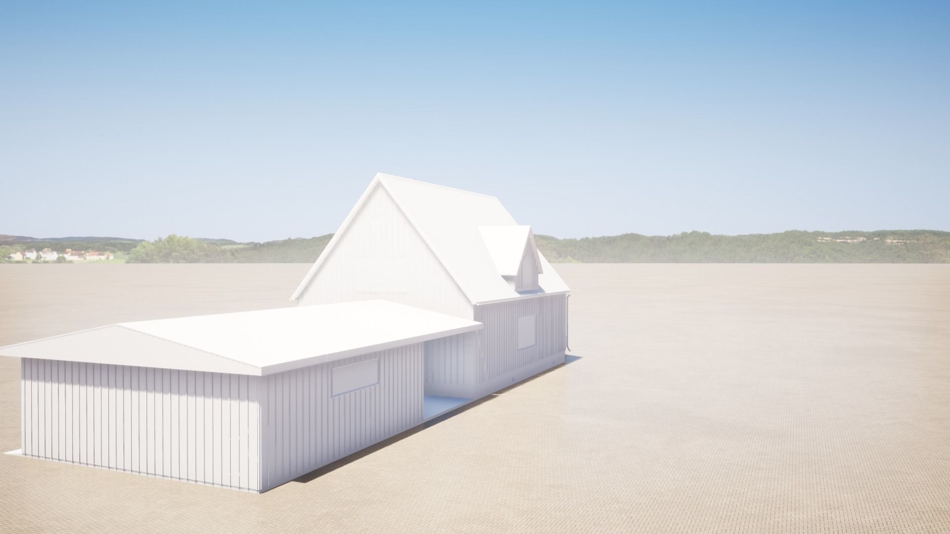 3D Nordic style wooden house - exterior only free 3D model | CGTrader