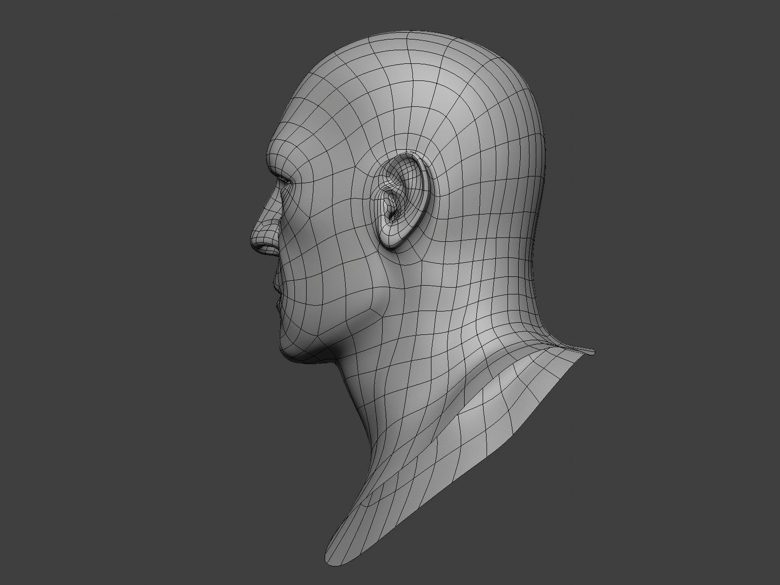 3D model Human Male Head Base Mesh VR / AR / low-poly | CGTrader