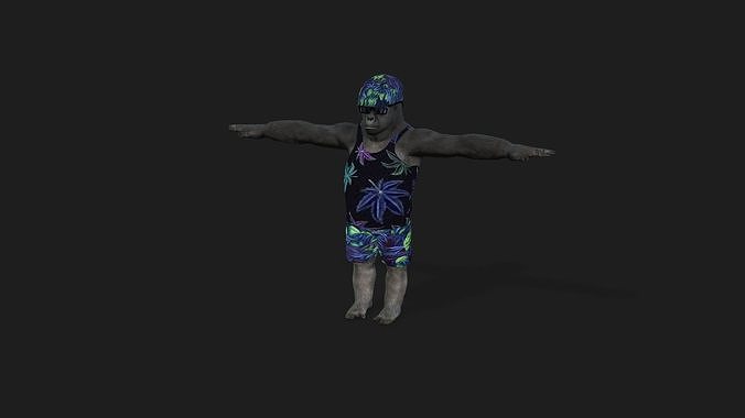 Ganja Gorilla 2 3D model | CGTrader