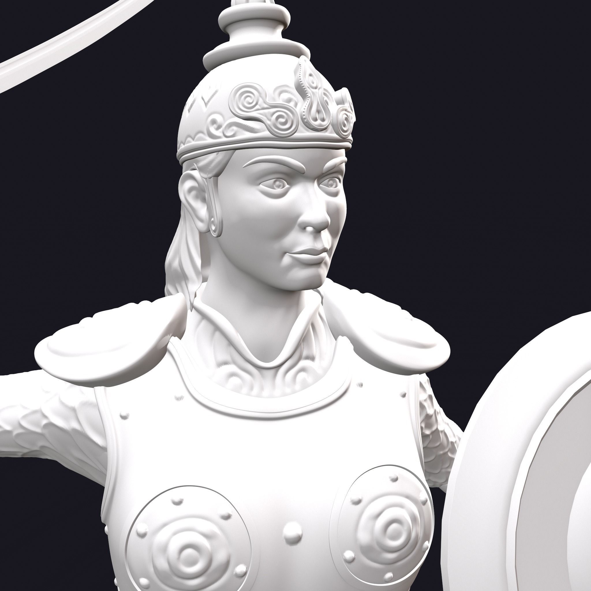 Rani Durgavati Statue 3D Print Sculpture 3D model 3D printable | CGTrader