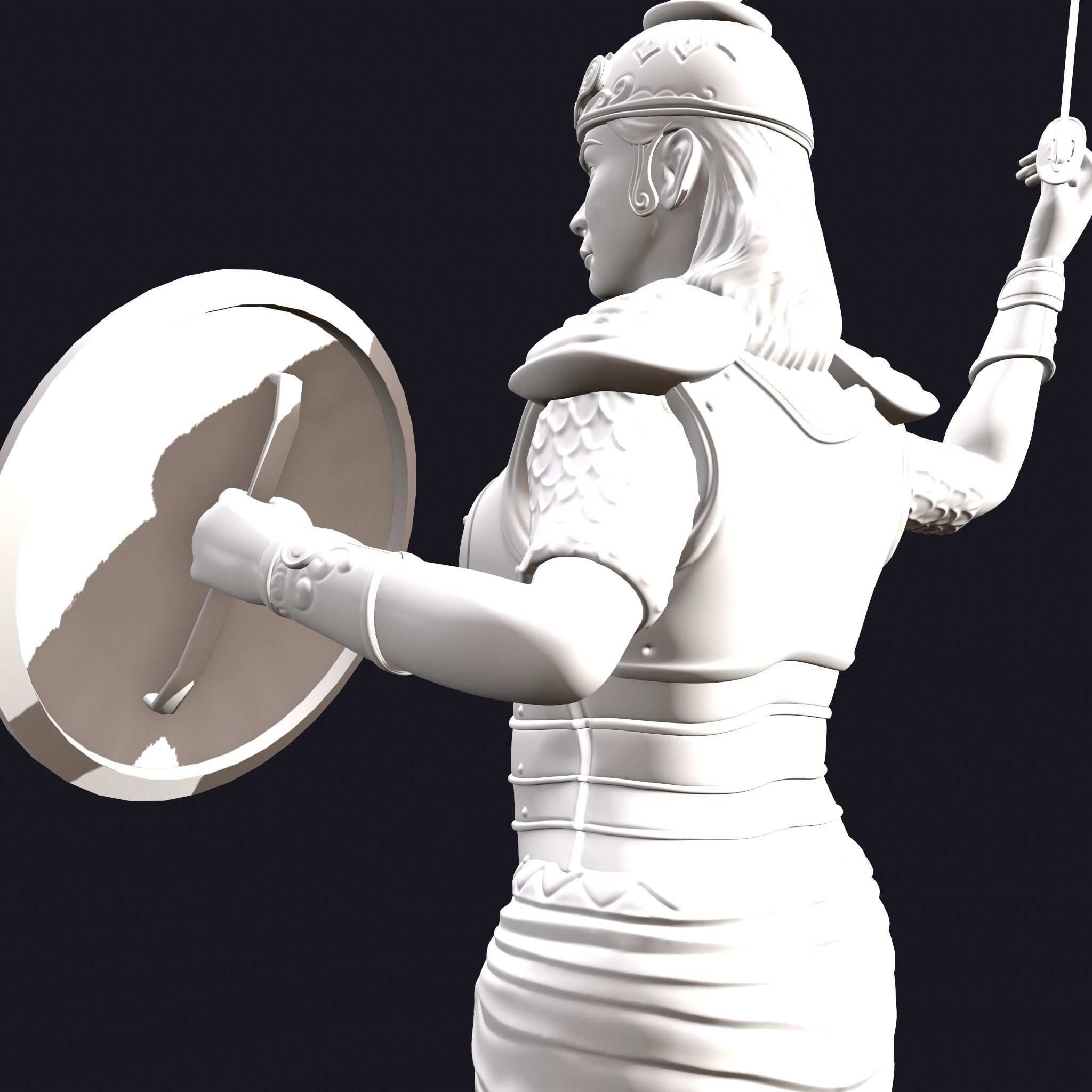 Rani Durgavati Statue 3D Print Sculpture 3D model 3D printable | CGTrader