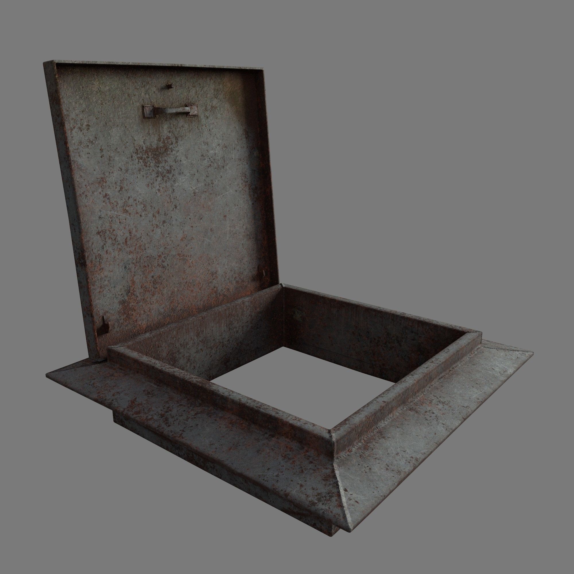 3D model old rust hatch VR / AR / low-poly | CGTrader