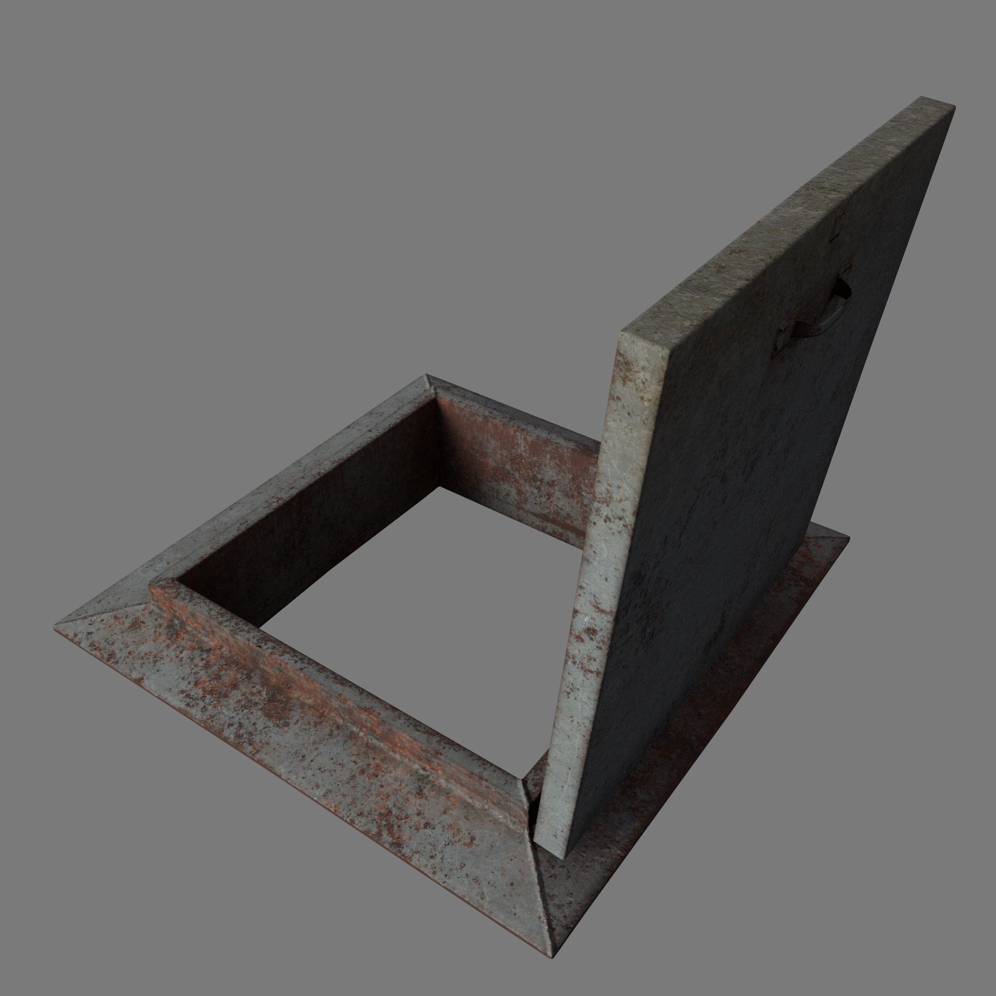 3D model old rust hatch VR / AR / low-poly | CGTrader