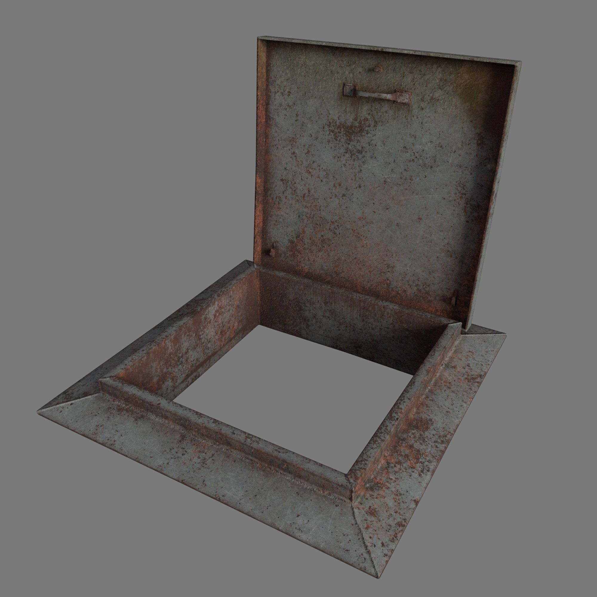 3D model old rust hatch VR / AR / low-poly | CGTrader