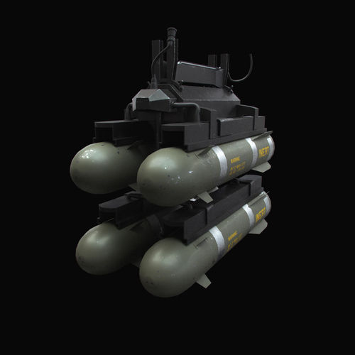 Hellfire Missiles with Marines Textures 3D model | CGTrader