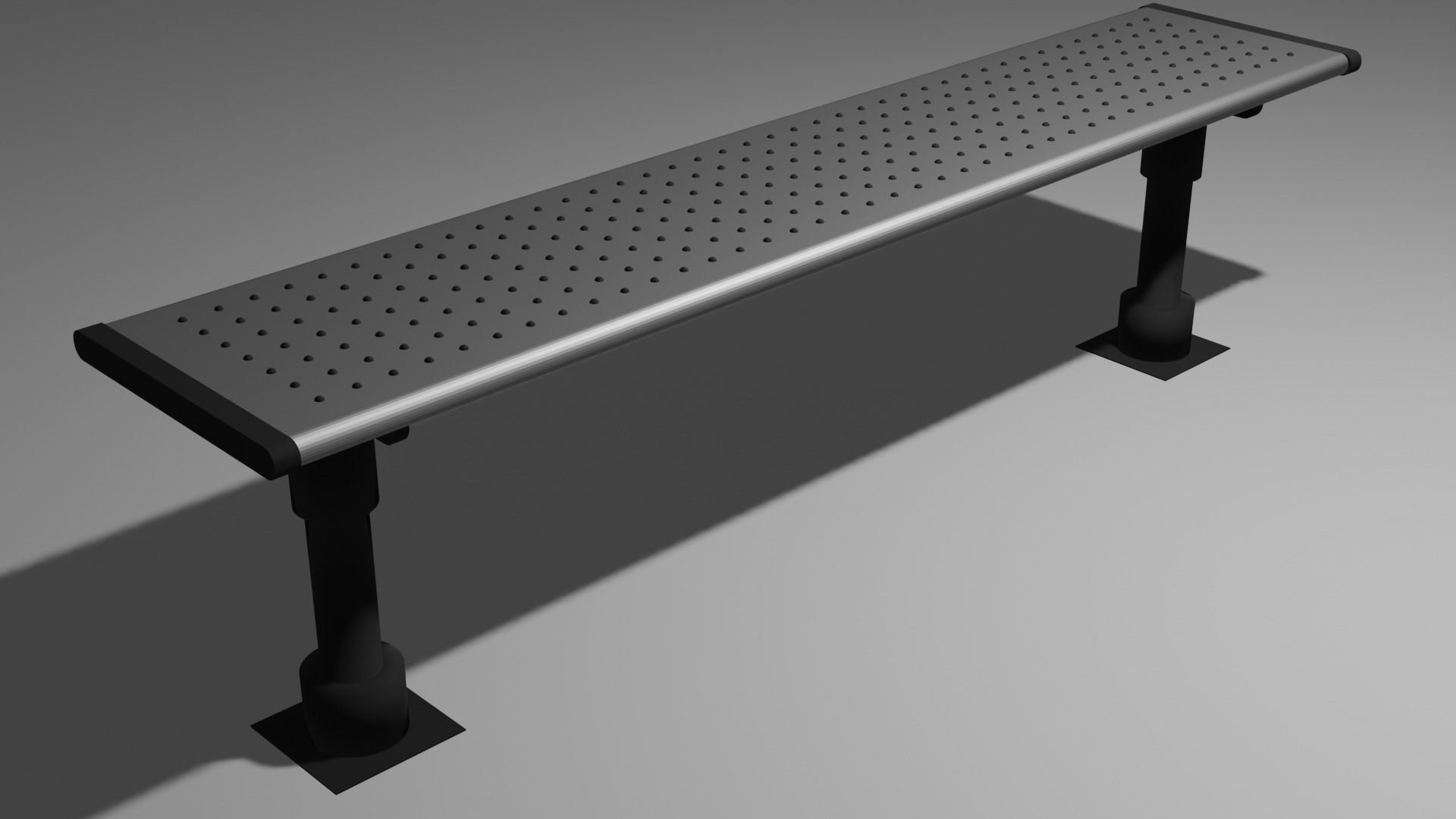 Bench metal free 3D model | CGTrader