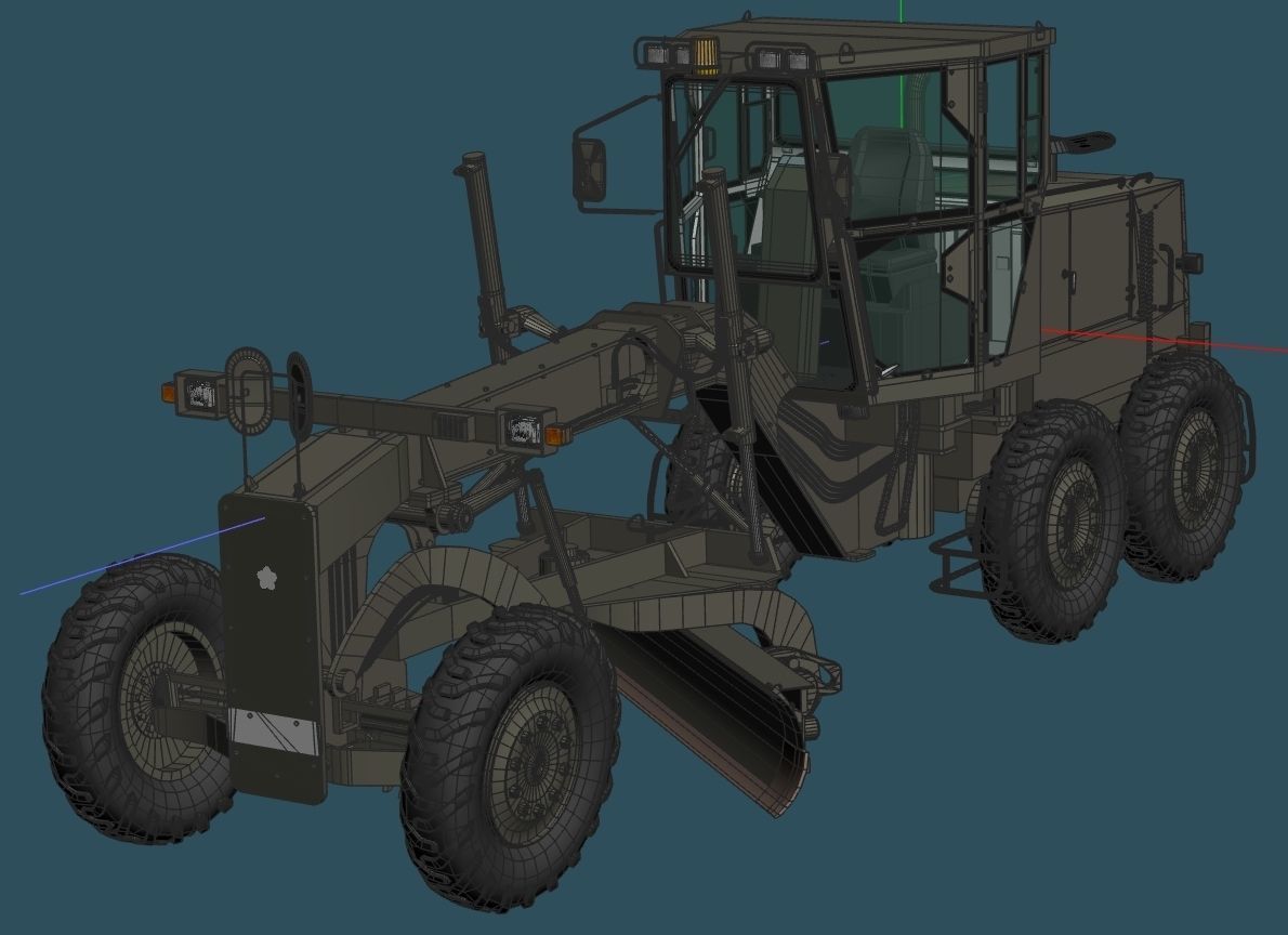 JGSDF Motor Grader MG330 3D model | CGTrader