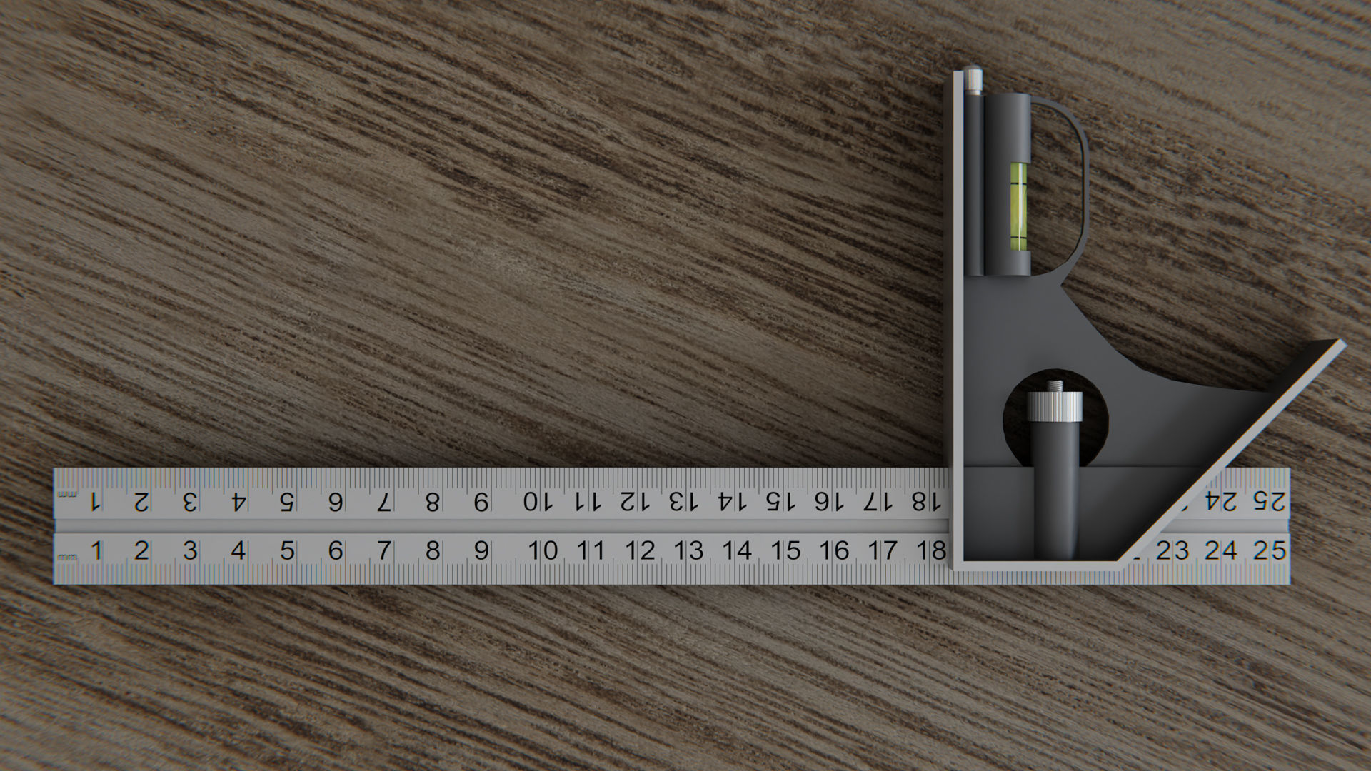 Ruler and Set Square free 3D model | CGTrader