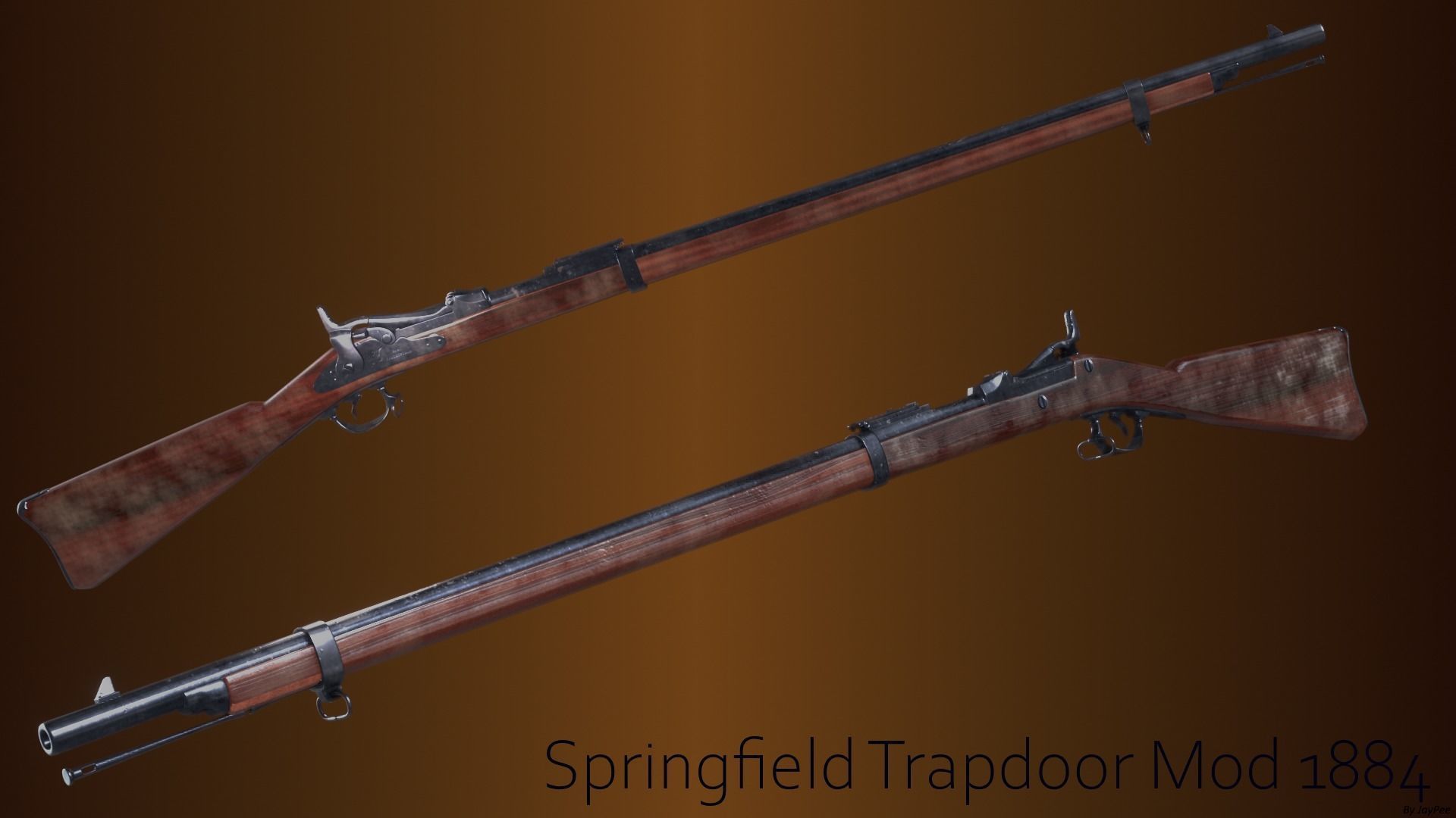 3D model Springfield Trapdoor model 1884 VR / AR / low-poly | CGTrader