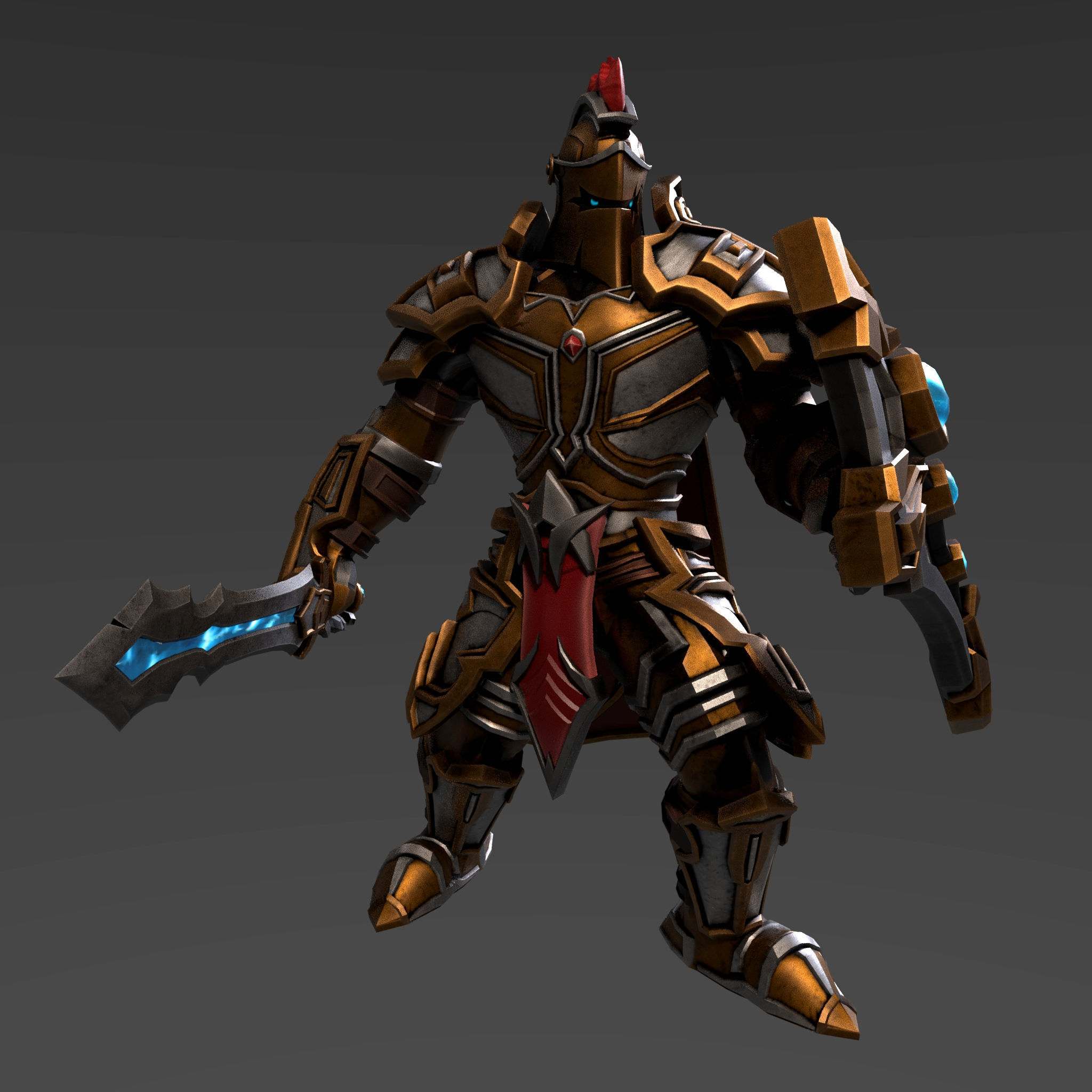 3D model Stylized Knight VR / AR / low-poly | CGTrader