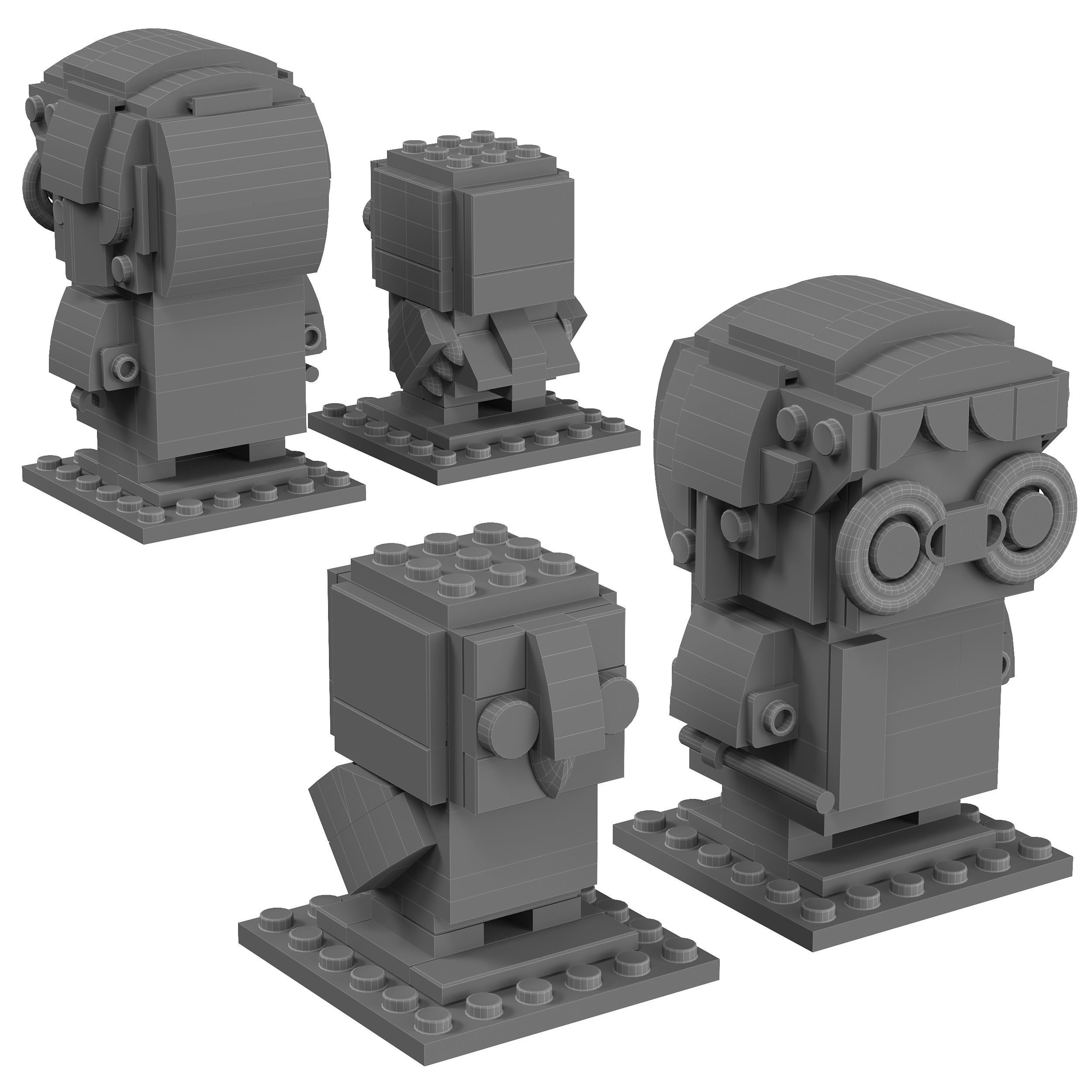 Lego Brickheadz - 41615 Harry Potter and Hedwig 3D model | CGTrader