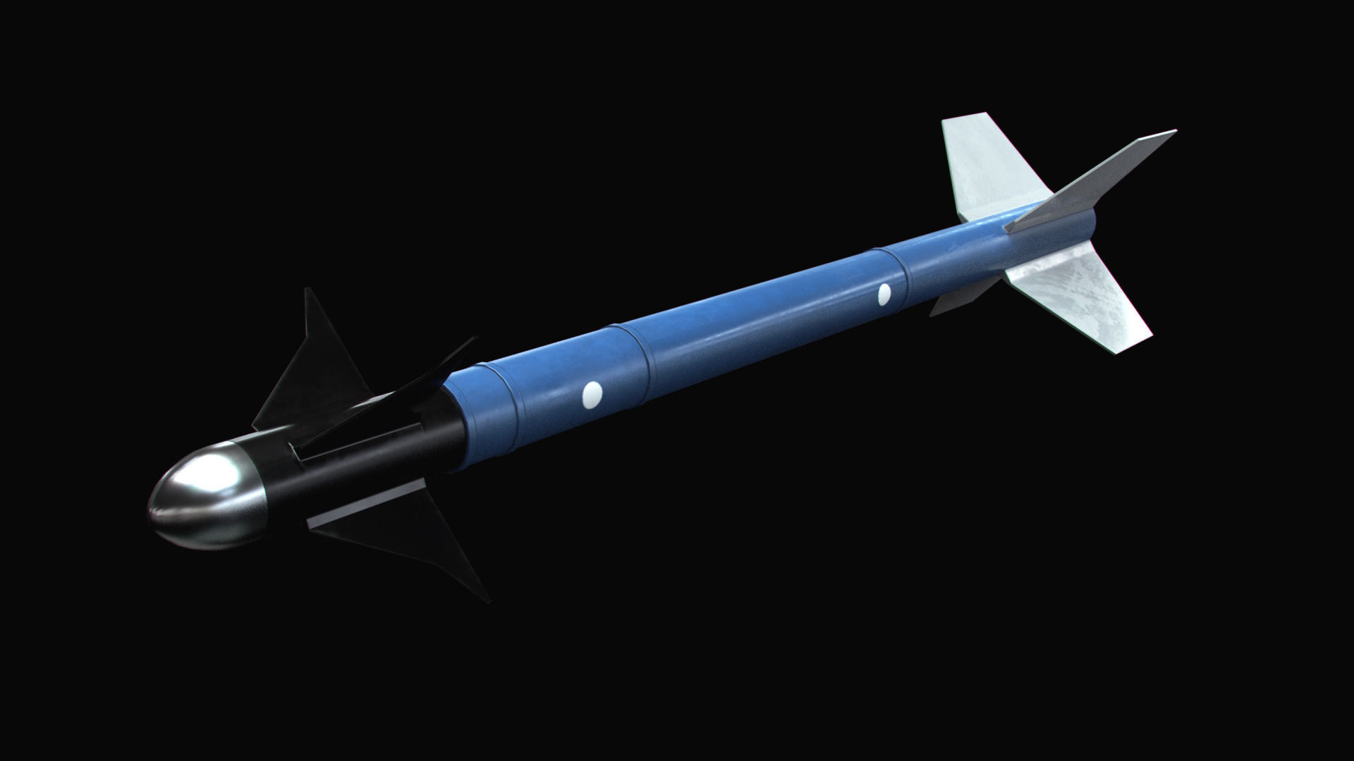 Sidewinder Missile with Armys Textures 3D model | CGTrader