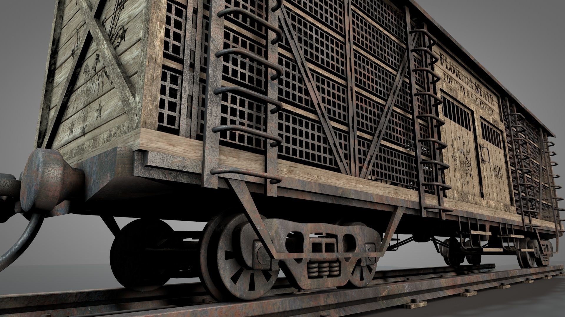 Poultry Train Car 3D model | CGTrader