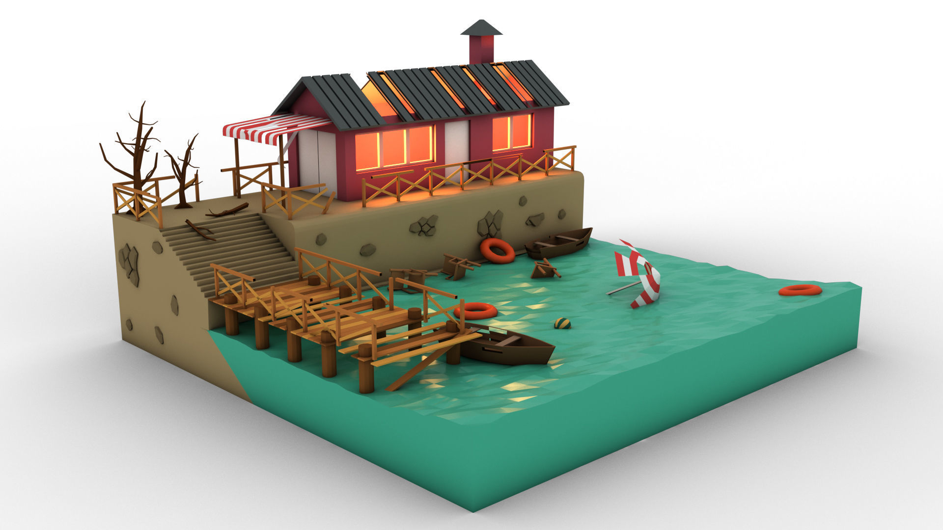 3D model Polygon Zombie Combo Pack VR / AR / low-poly | CGTrader