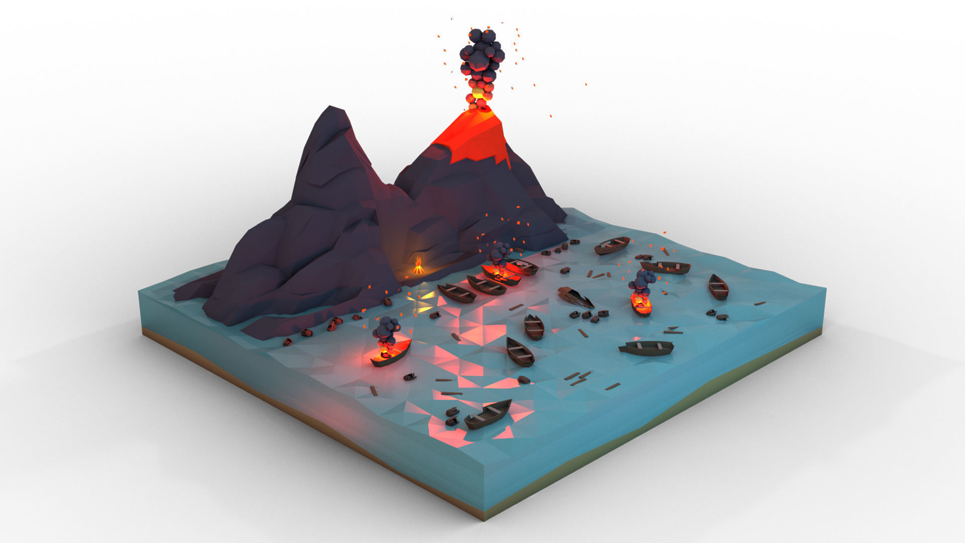 3D model Polygon Zombie Combo Pack VR / AR / low-poly | CGTrader