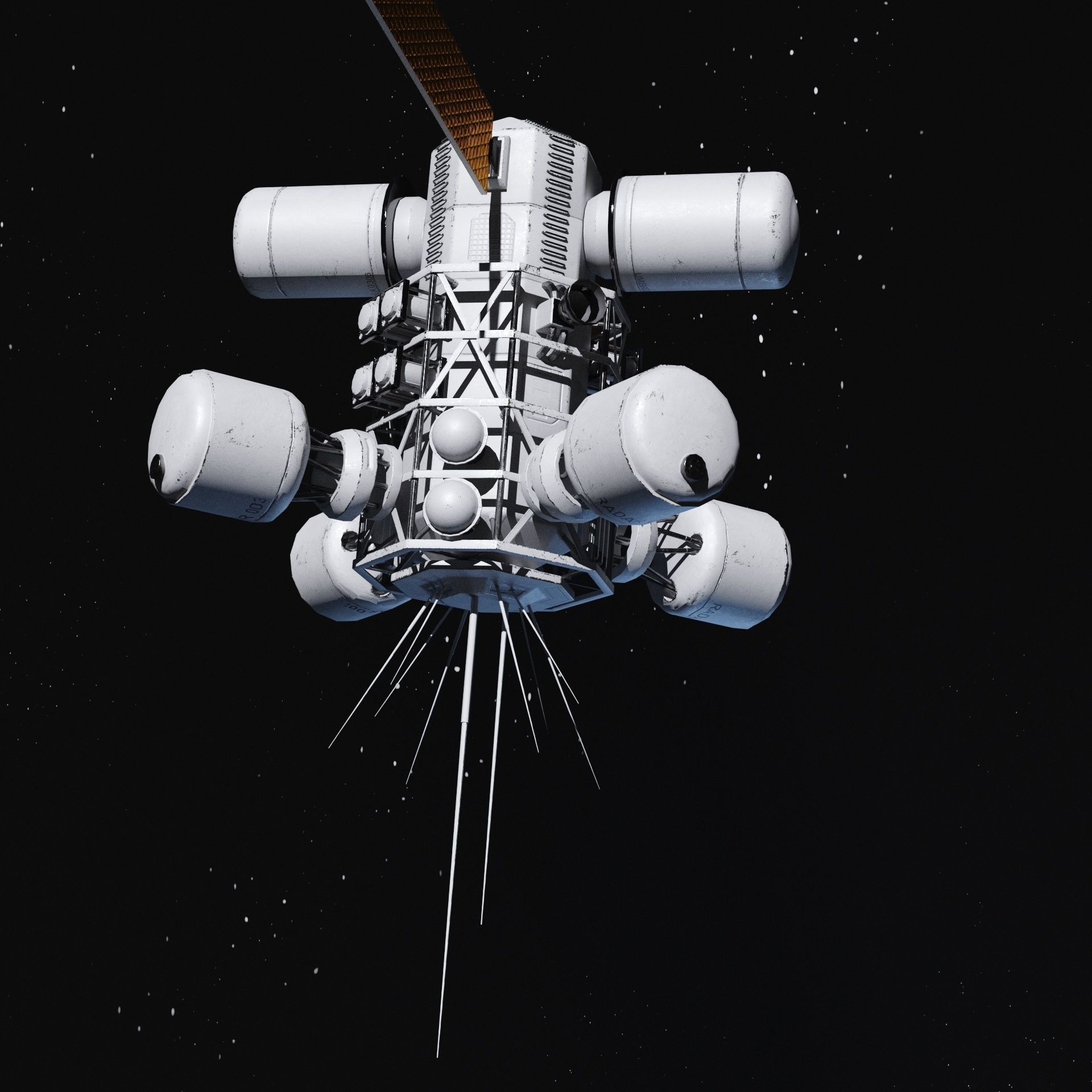 space satellite radar 3D model | CGTrader