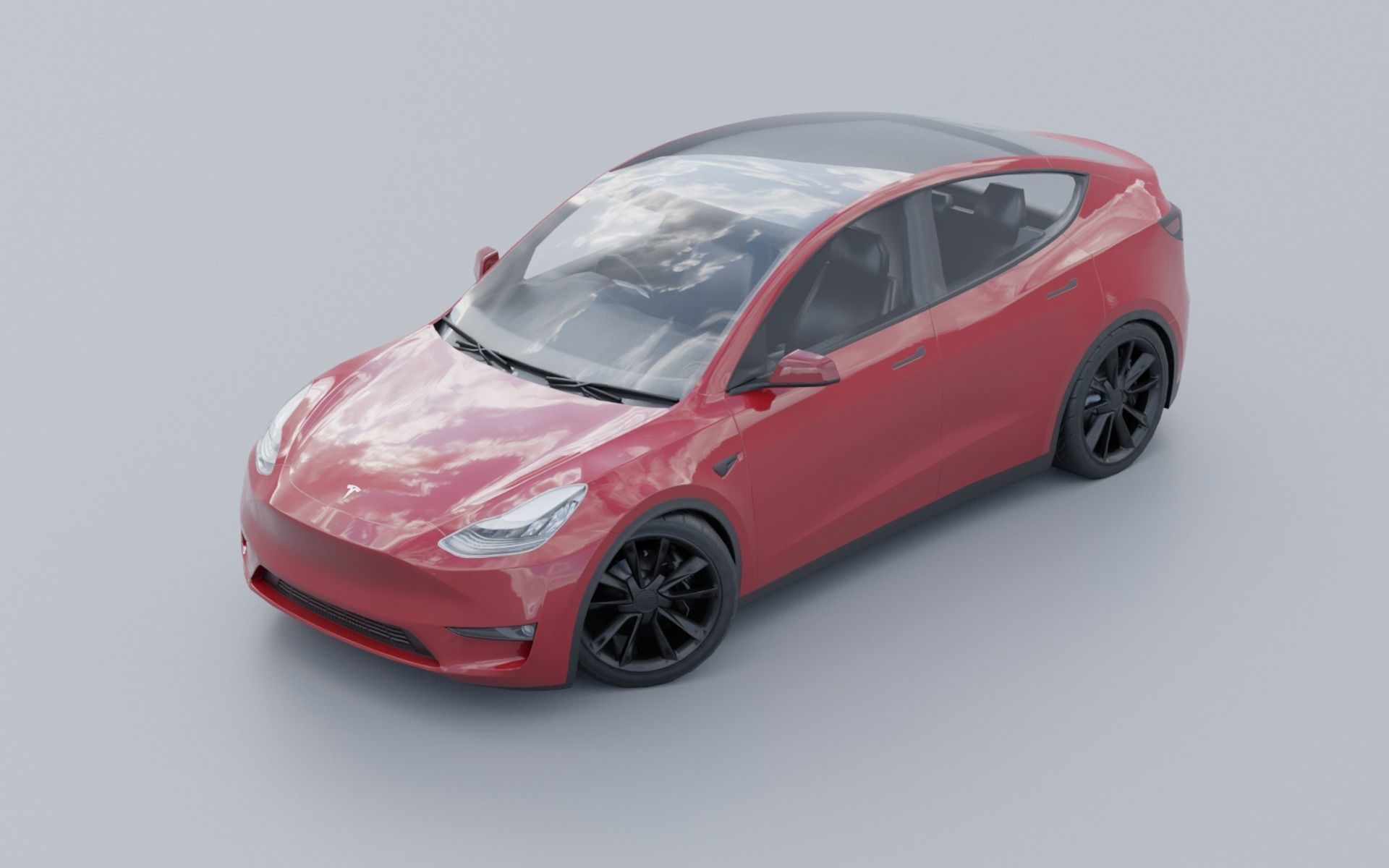 3D model 3D Tesla model Y low poly car VR / AR / low-poly | CGTrader