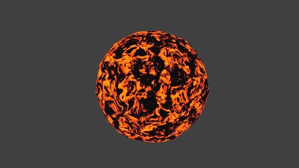 red lava ball 3D model | CGTrader