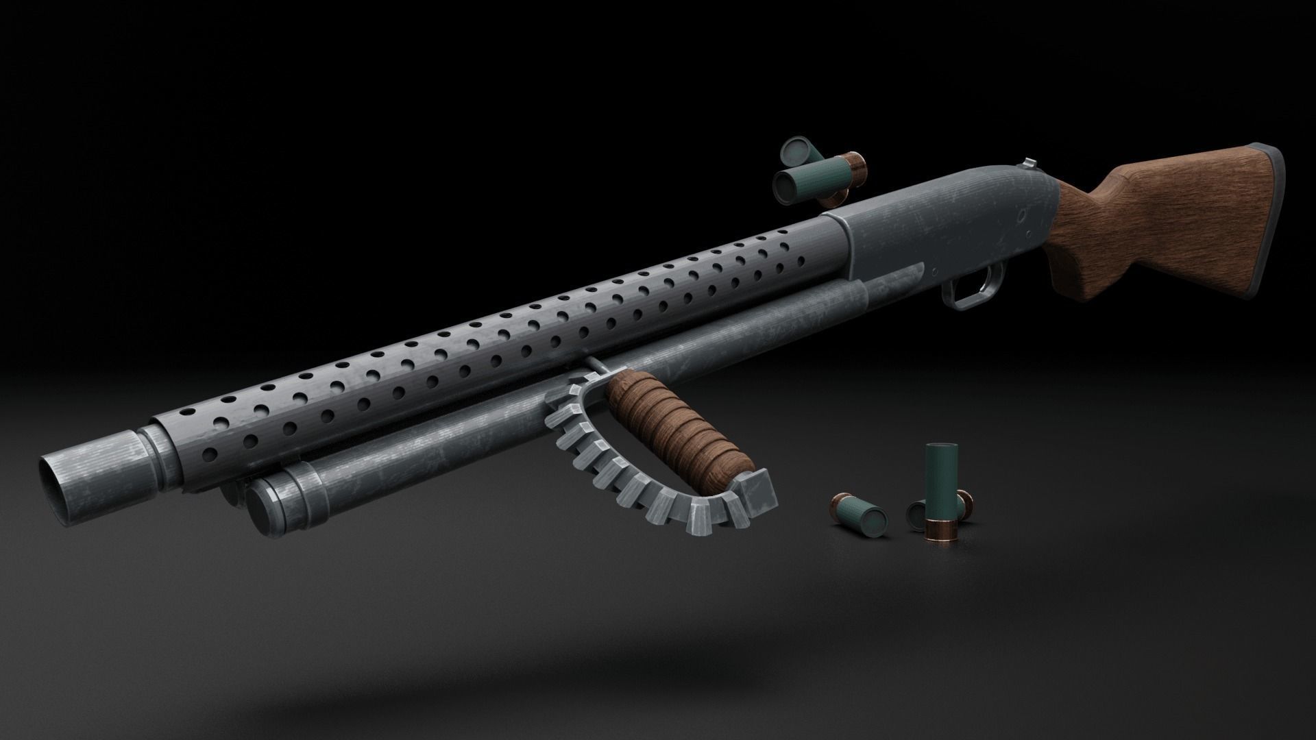 Trench-Gun Style Mossberg 500 3D model | CGTrader