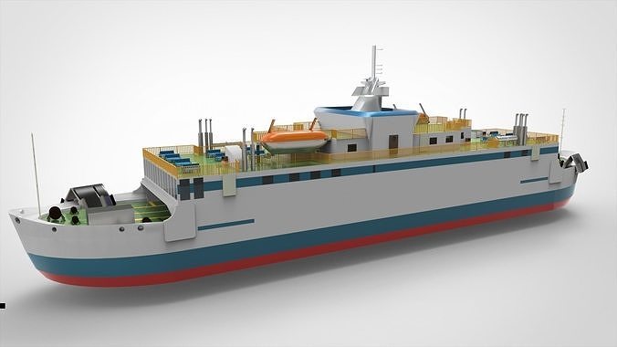 Ferry RoRo 3D model | CGTrader