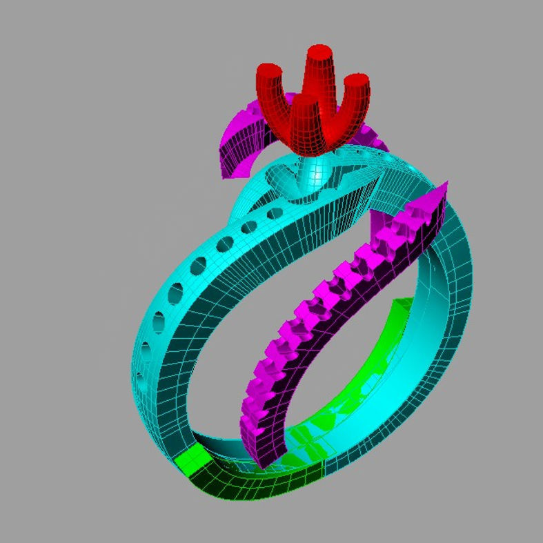 Classic Solitaire Engagement Anello solitario Sl77 two model 3D model ...