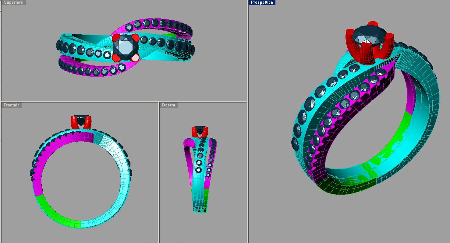 Classic Solitaire Engagement Anello solitario Sl77 two model 3D model ...