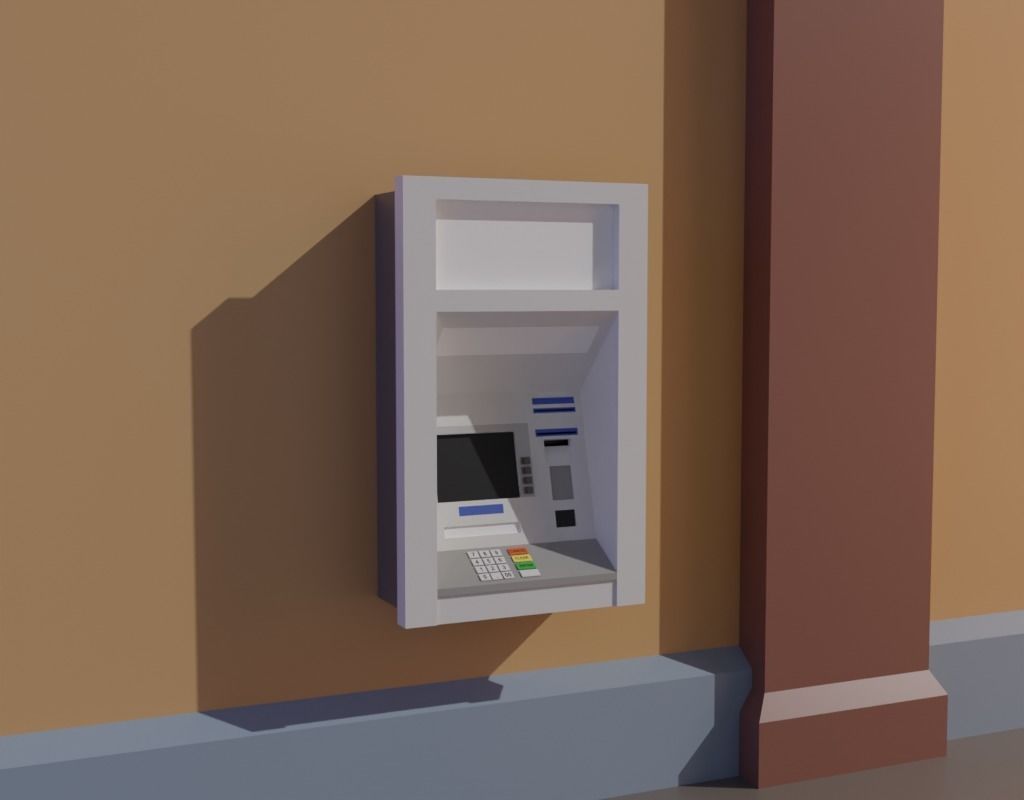 3D model ATM machine VR / AR / low-poly | CGTrader