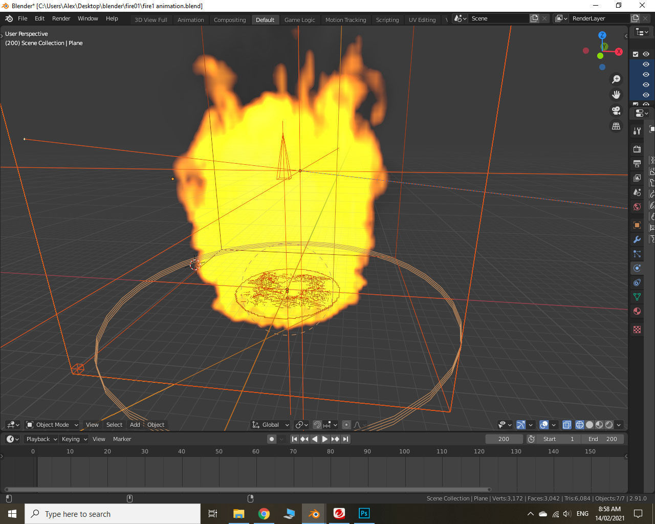 Fire Bonfire Flame 3D model | CGTrader