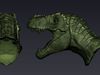 V-rex Head Dinosaur 3D model 3D printable | CGTrader