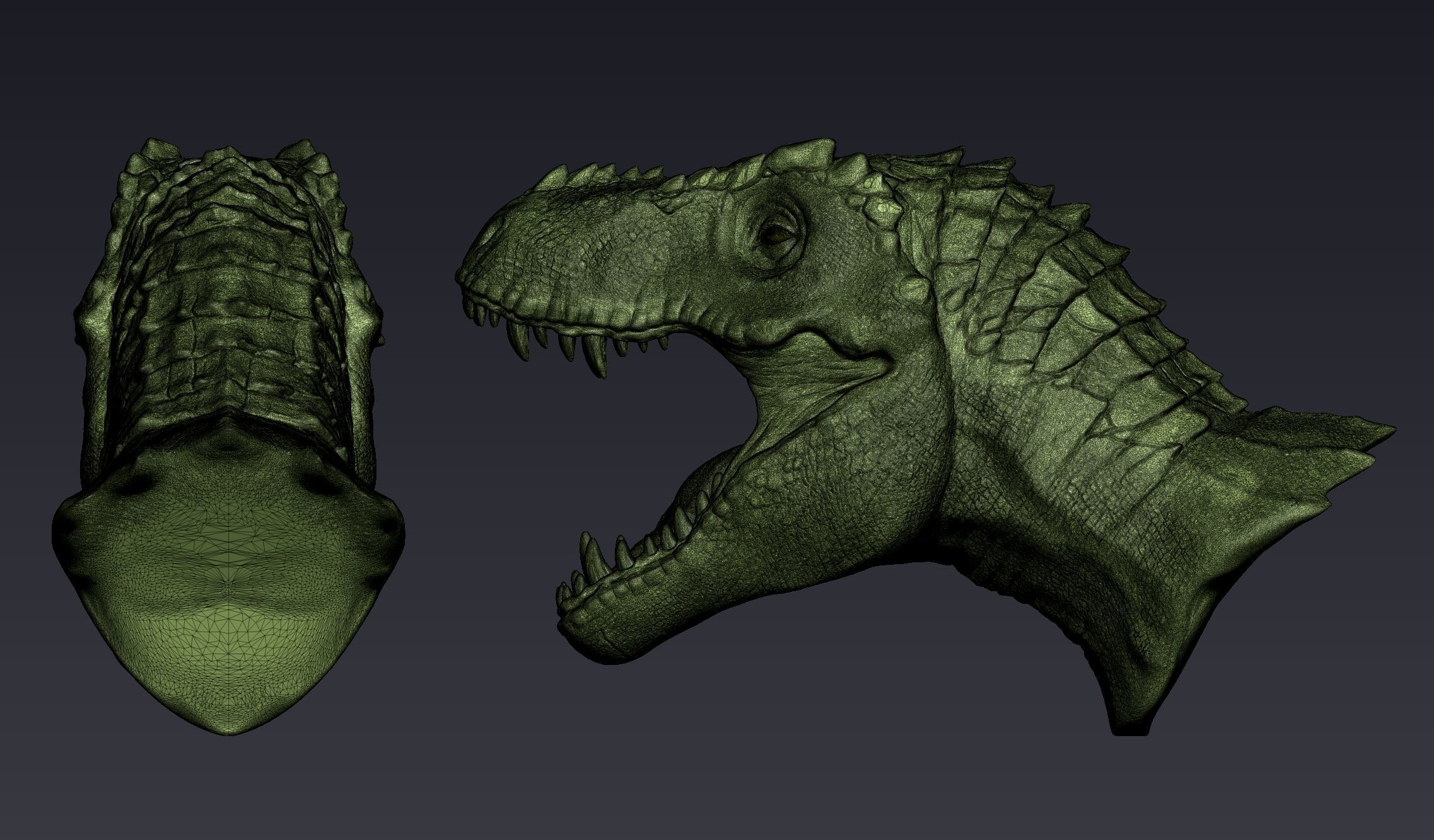 V-rex Head Dinosaur 3D model 3D printable | CGTrader