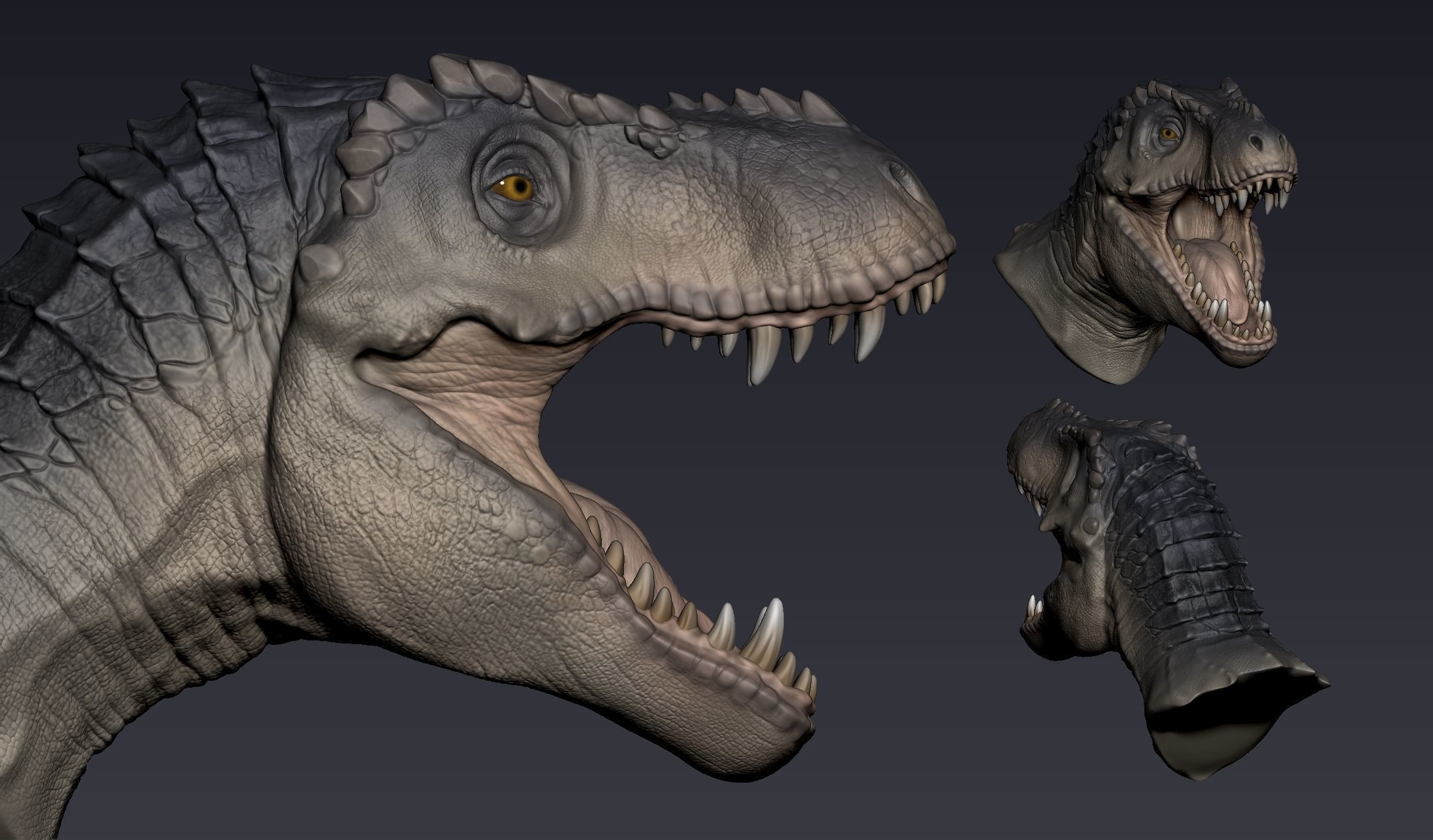 V-rex Head Dinosaur 3D model 3D printable | CGTrader