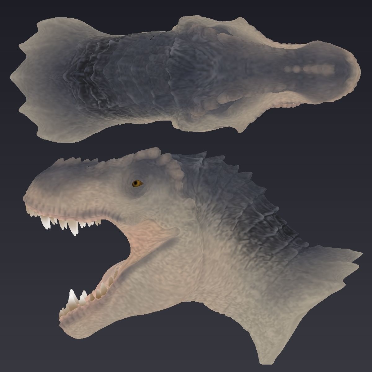 V-rex Head Dinosaur 3D model 3D printable | CGTrader