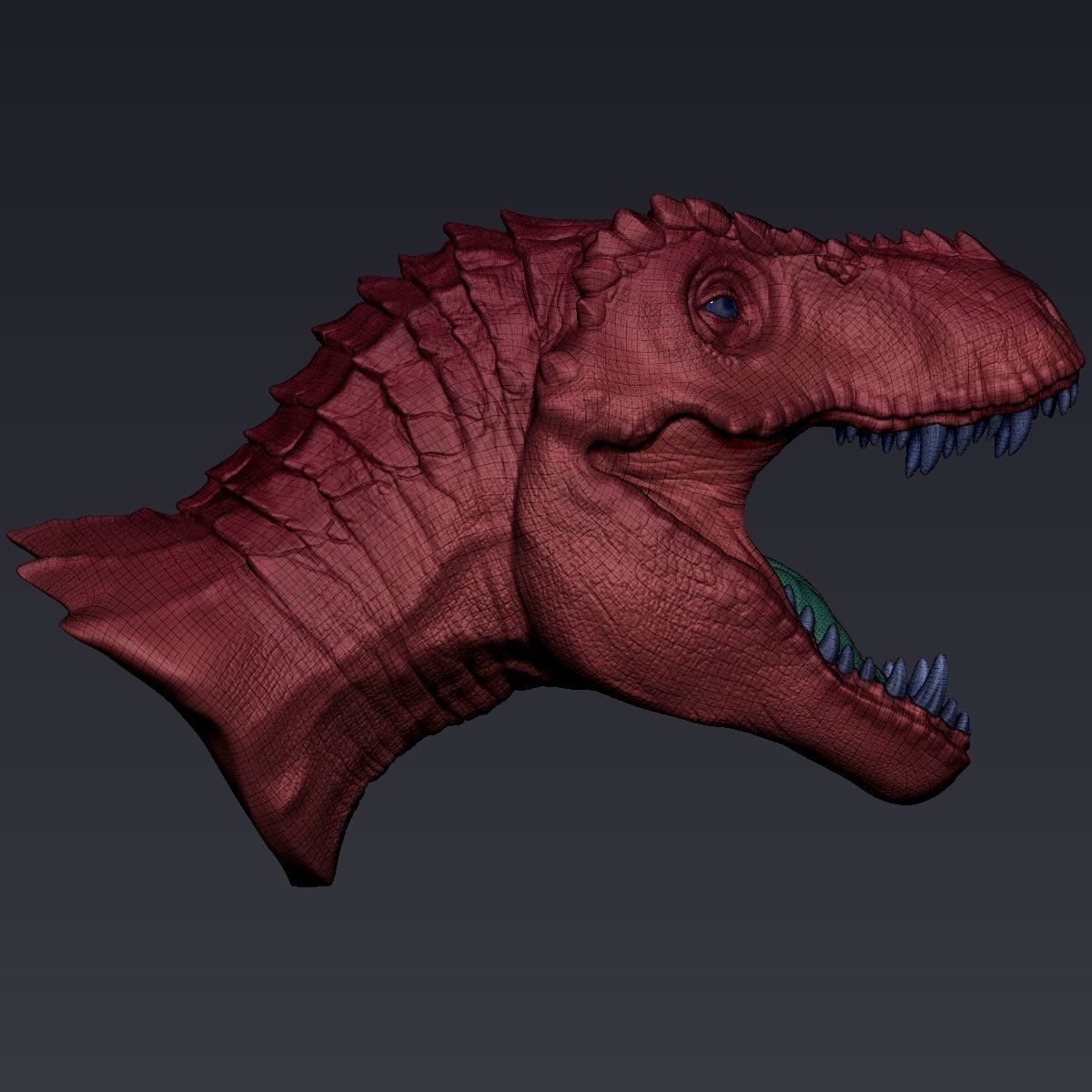 V-rex Head Dinosaur 3D model 3D printable | CGTrader