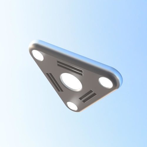 Ufo triangle 3D model 3D printable | CGTrader