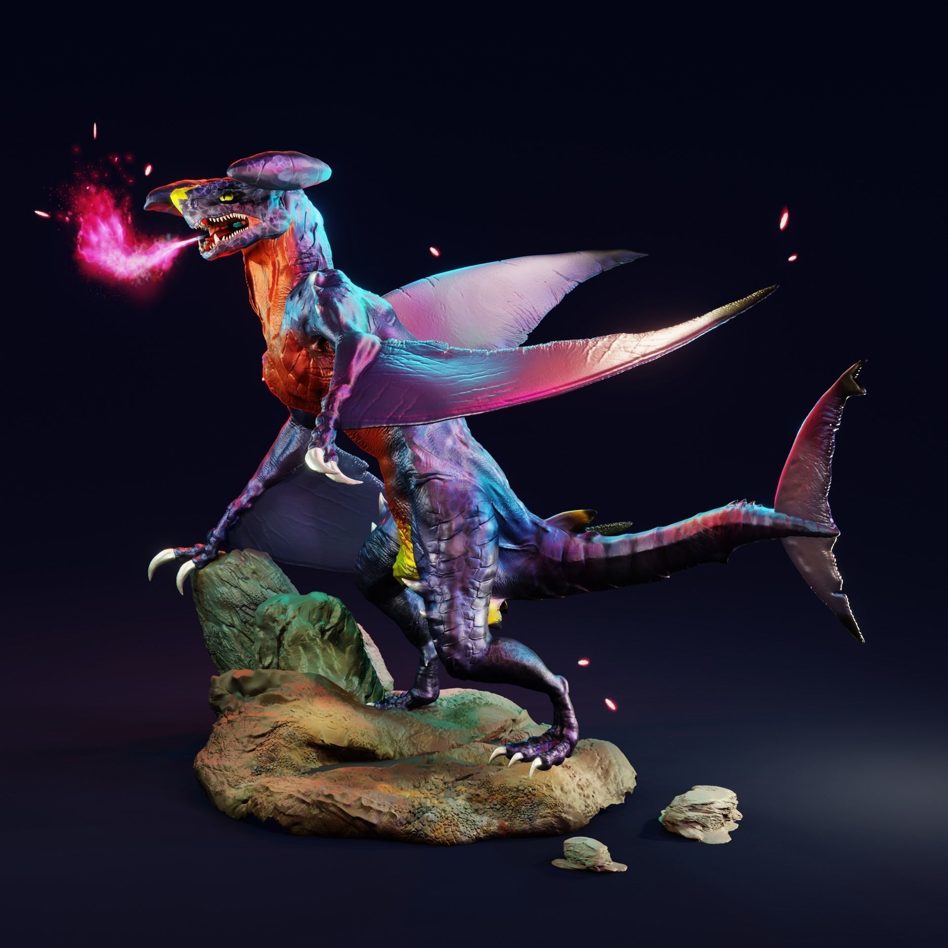 Garchomp 3D Print dragon 3D model 3D printable | CGTrader