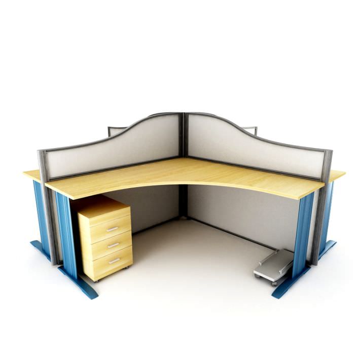 Angular Wooden Table 3D model | CGTrader