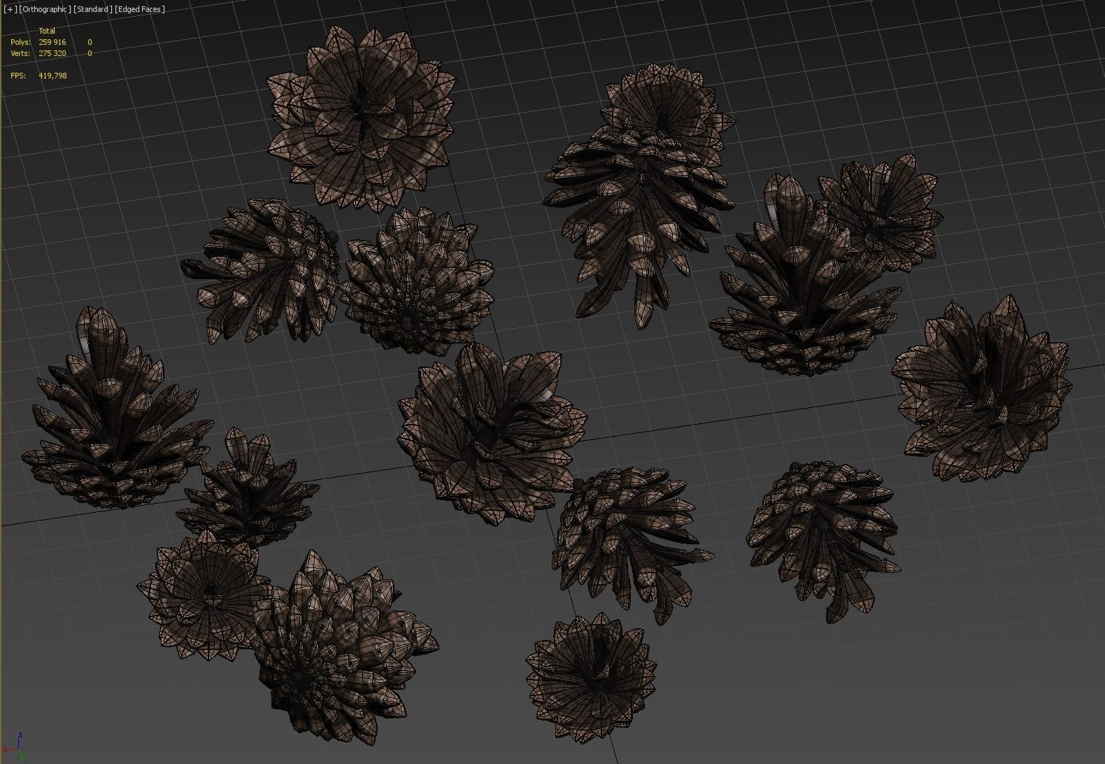 Pine Cone Set 3D model | CGTrader