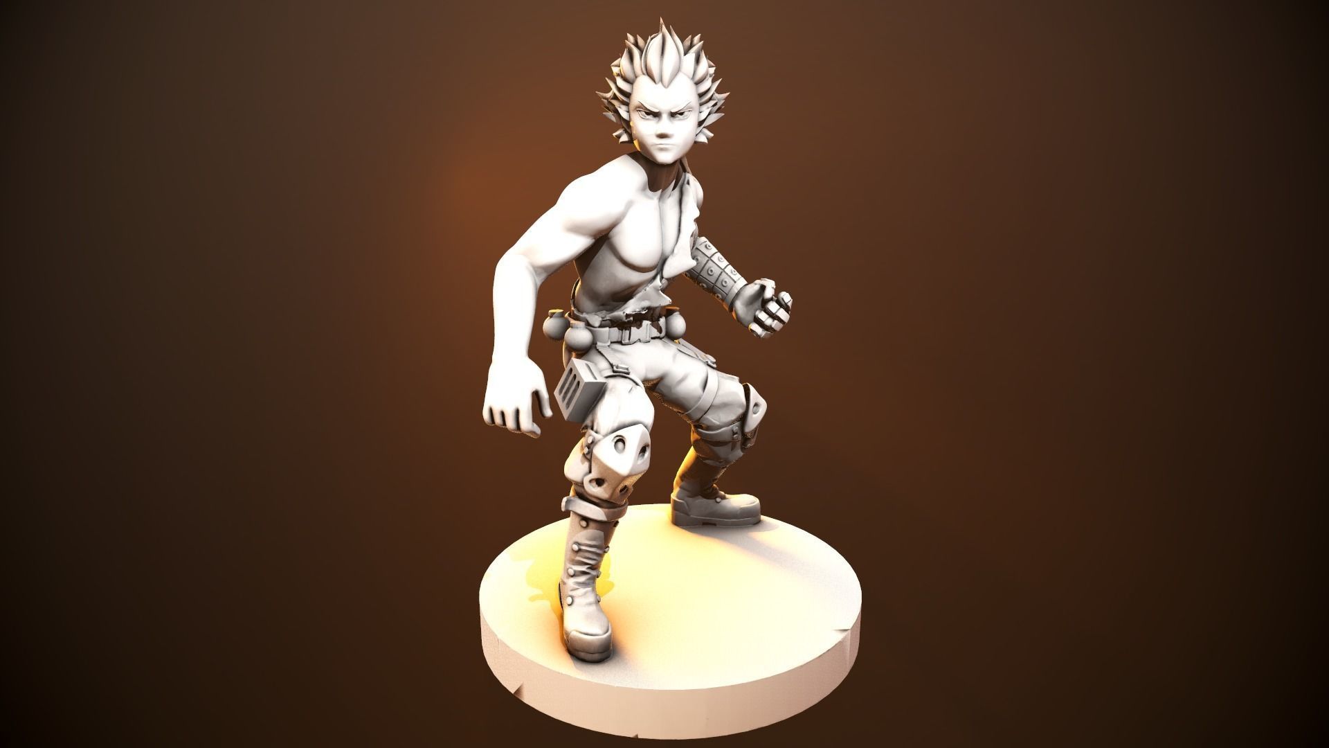 Katsuki Bakugou figurine 3D model 3D printable | CGTrader