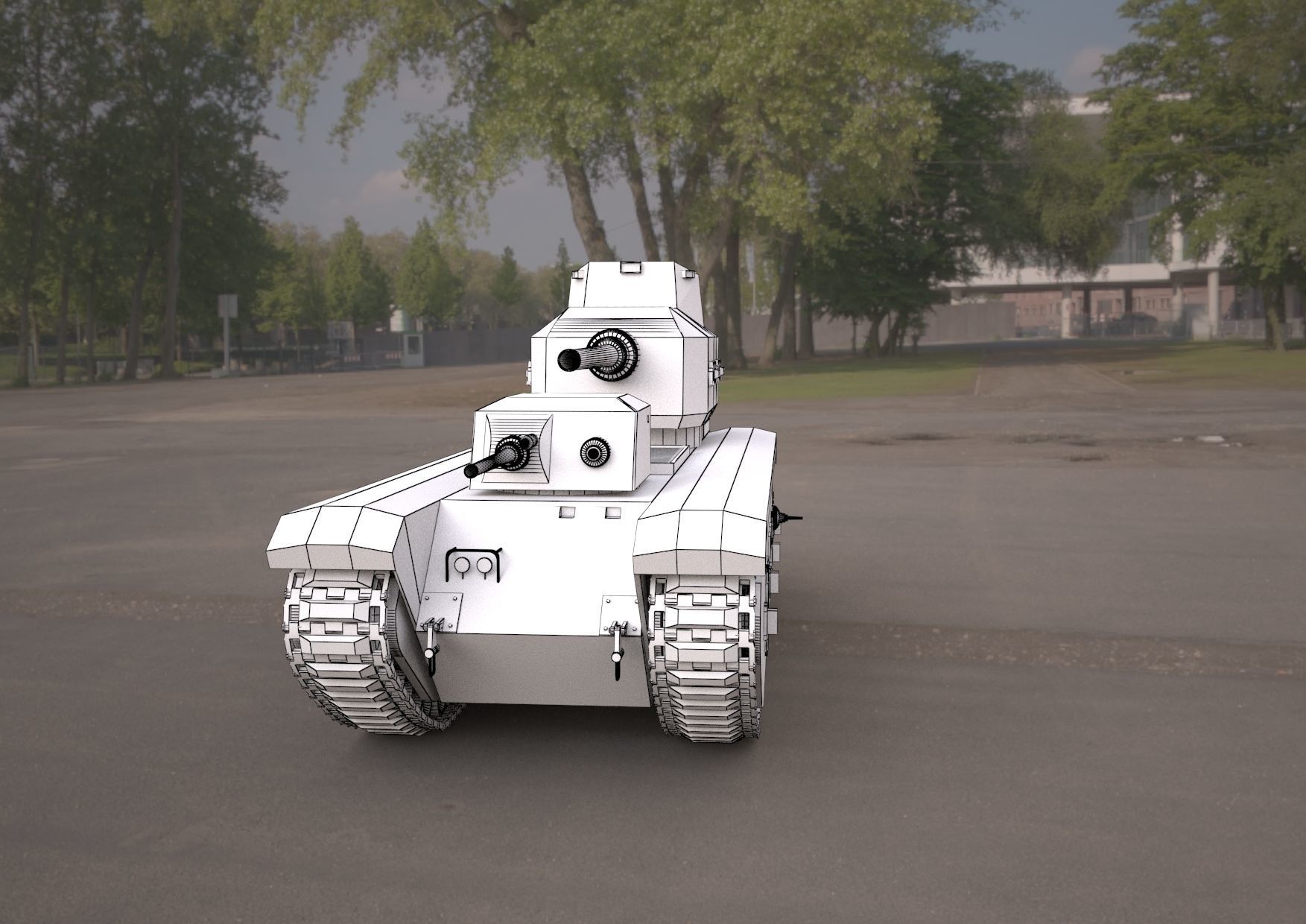 FCM F1 TANK 3d model 3D model | CGTrader