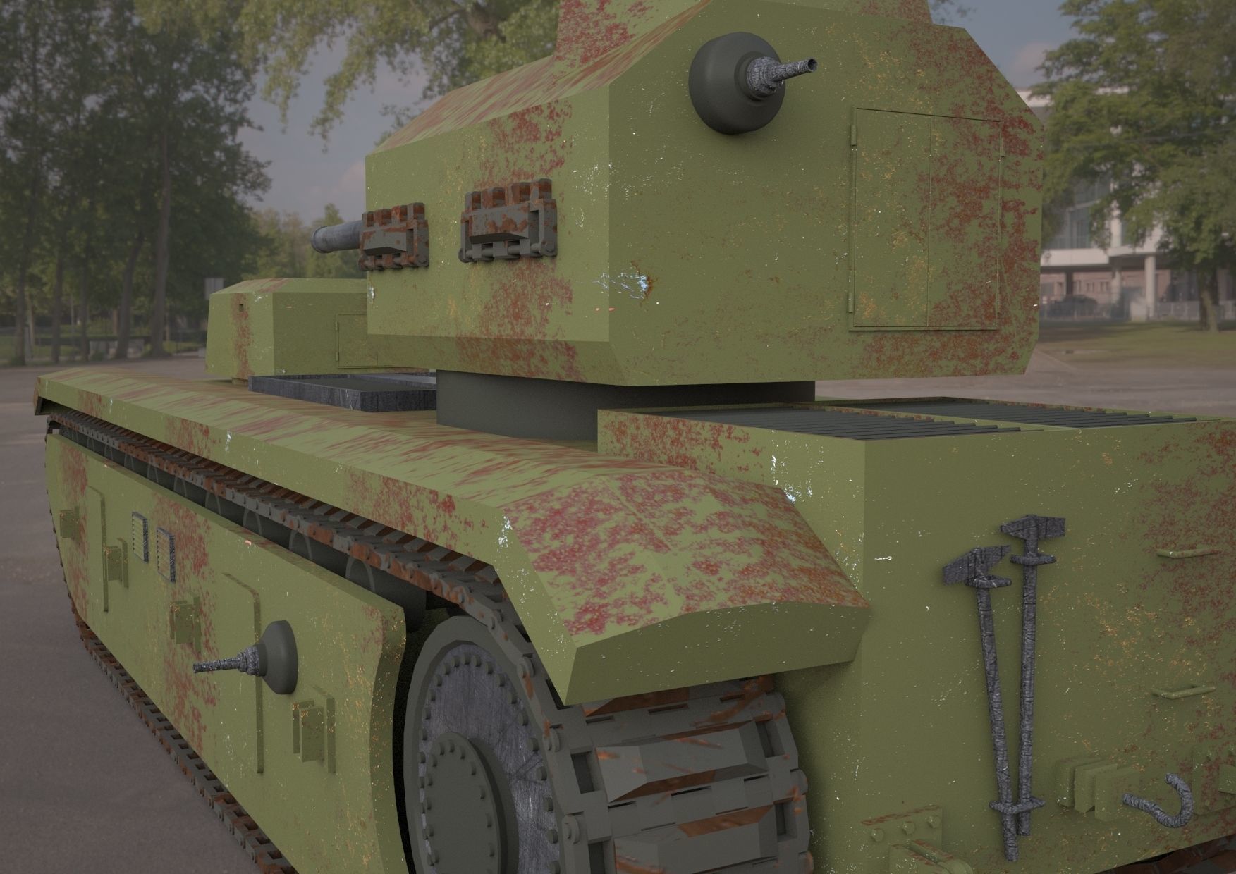 FCM F1 TANK 3d model 3D model | CGTrader