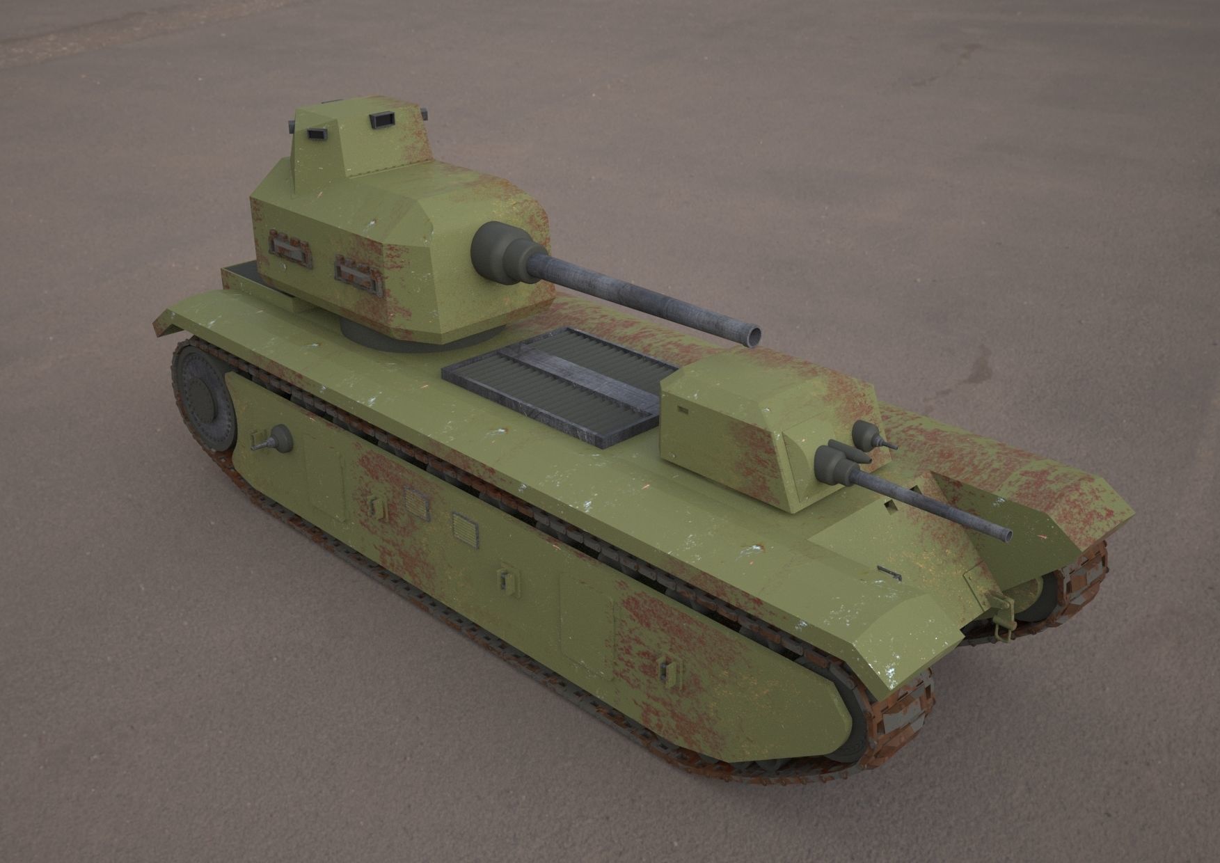 FCM F1 TANK 3d model 3D model | CGTrader